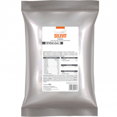 Pulbere cu vitamine, minerale si aminoacizi SELEVIT, 100 g - eMAG.ro