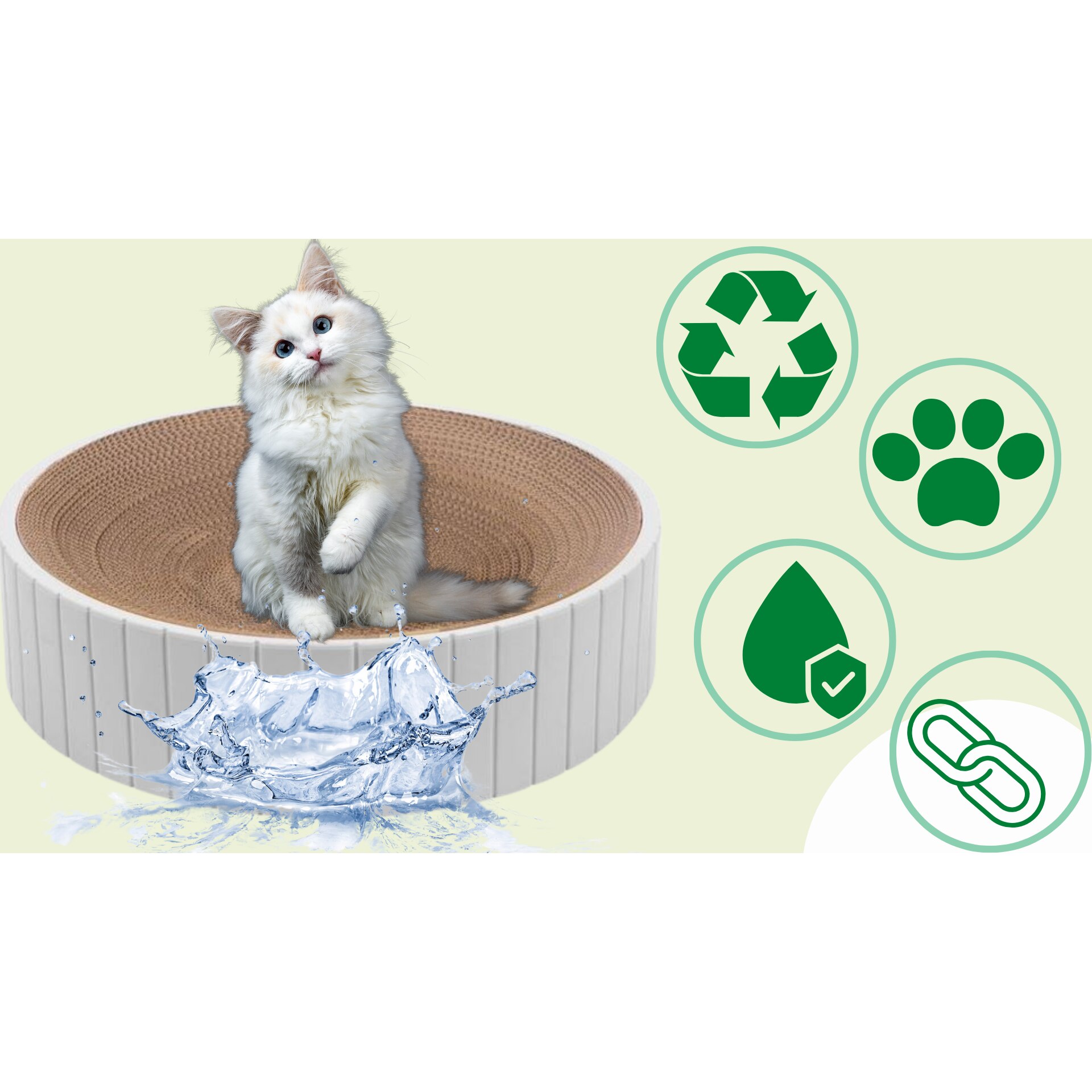 Scratcher, barlog pentru pisici, niveluri, carton, eco - eMAG.ro