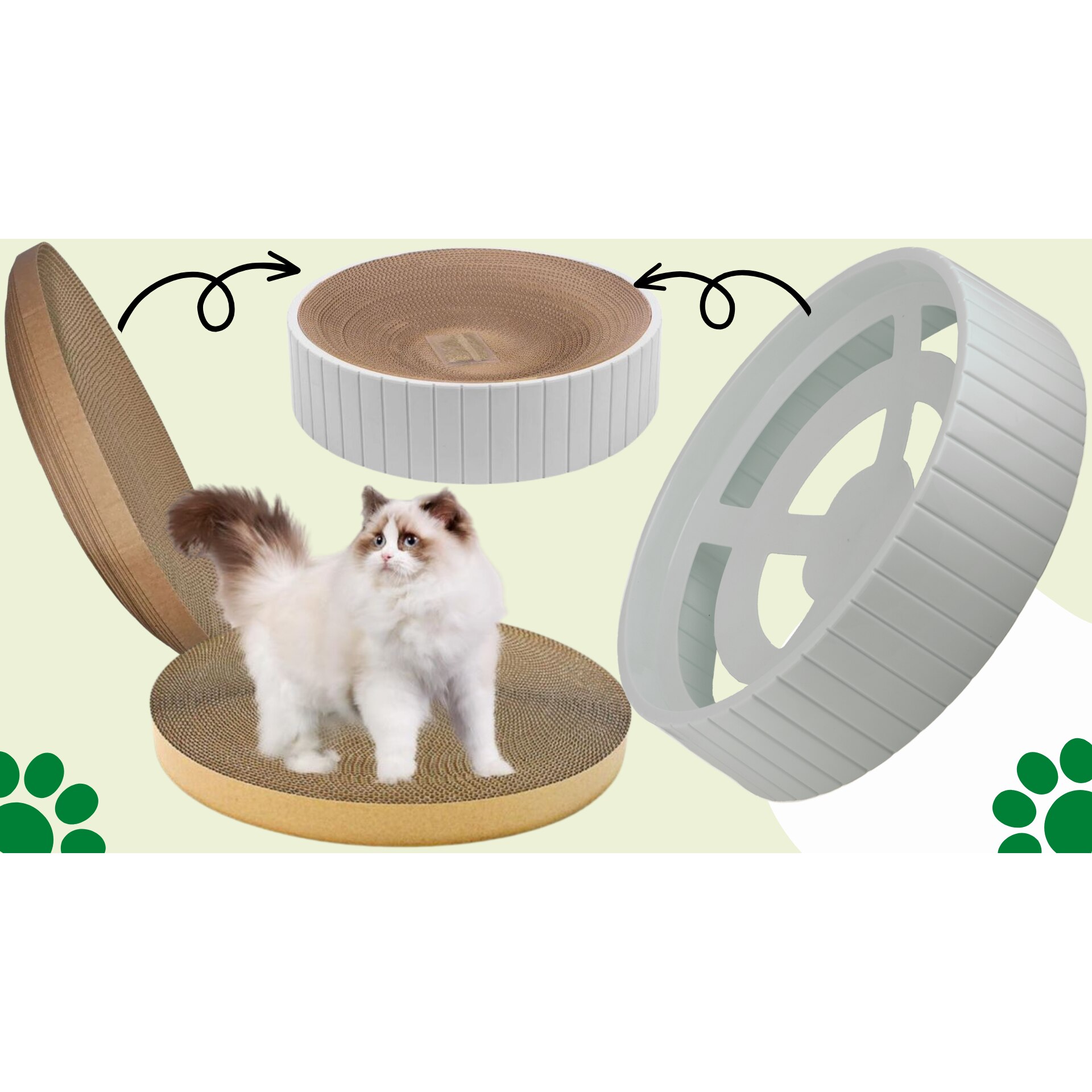 Scratcher, barlog pentru pisici, niveluri, carton, eco - eMAG.ro