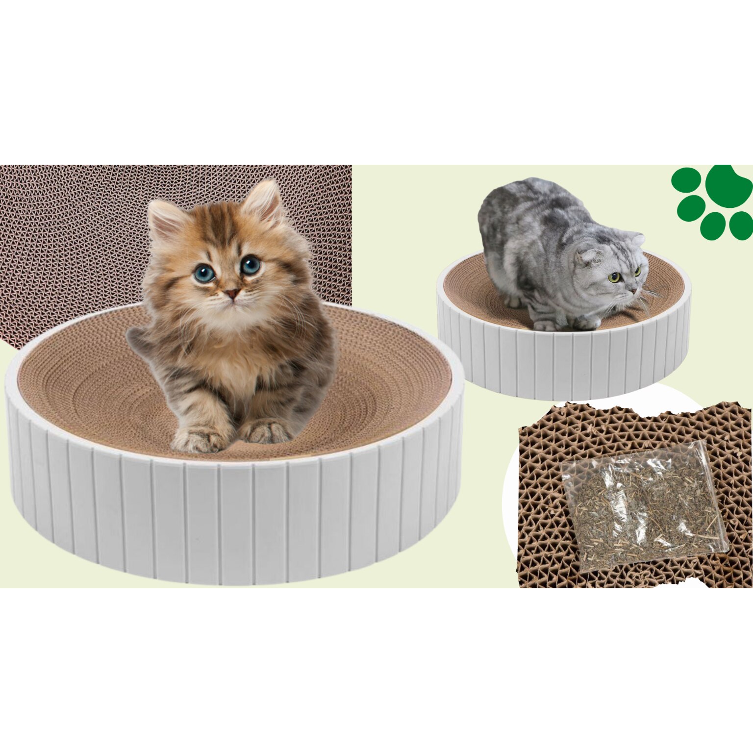 Scratcher, barlog pentru pisici, niveluri, carton, eco - eMAG.ro