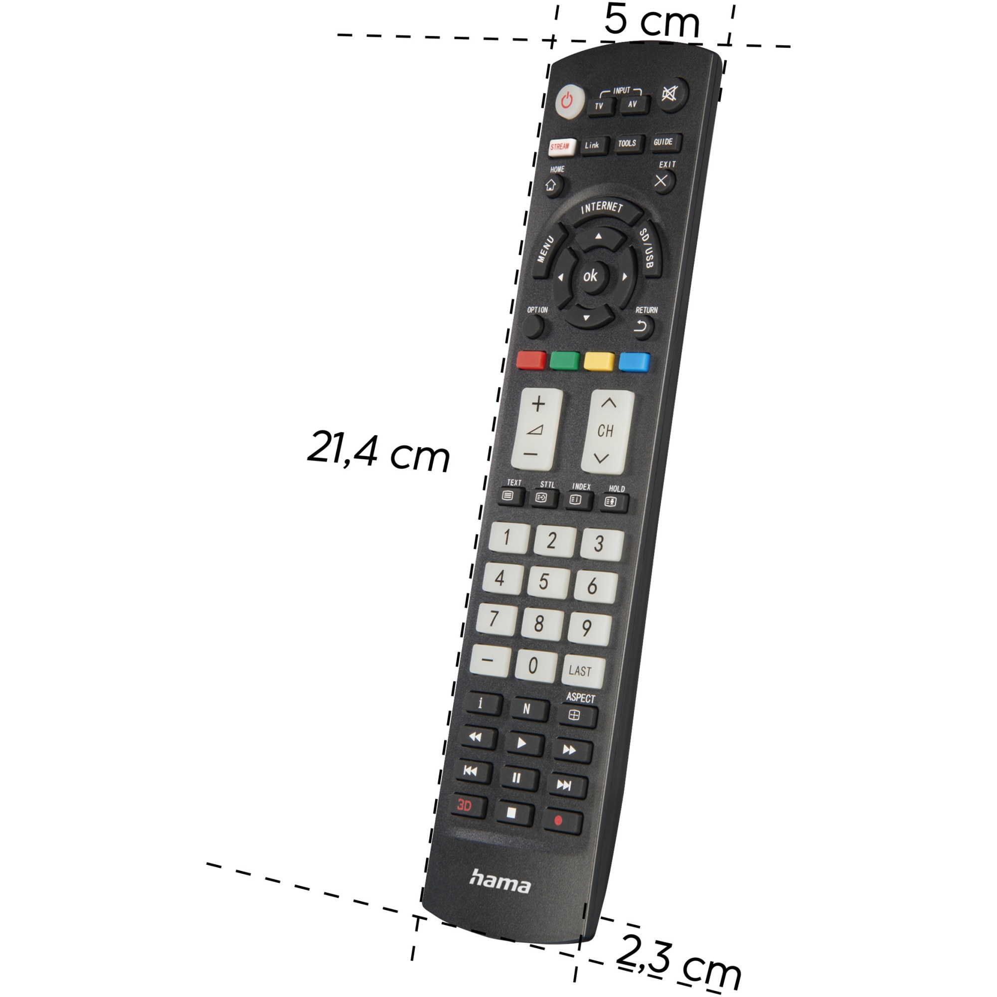 Telecomanda TV Hama Universala pentru TV Panasonic, Butoane iluminate, Negru - eMAG.ro