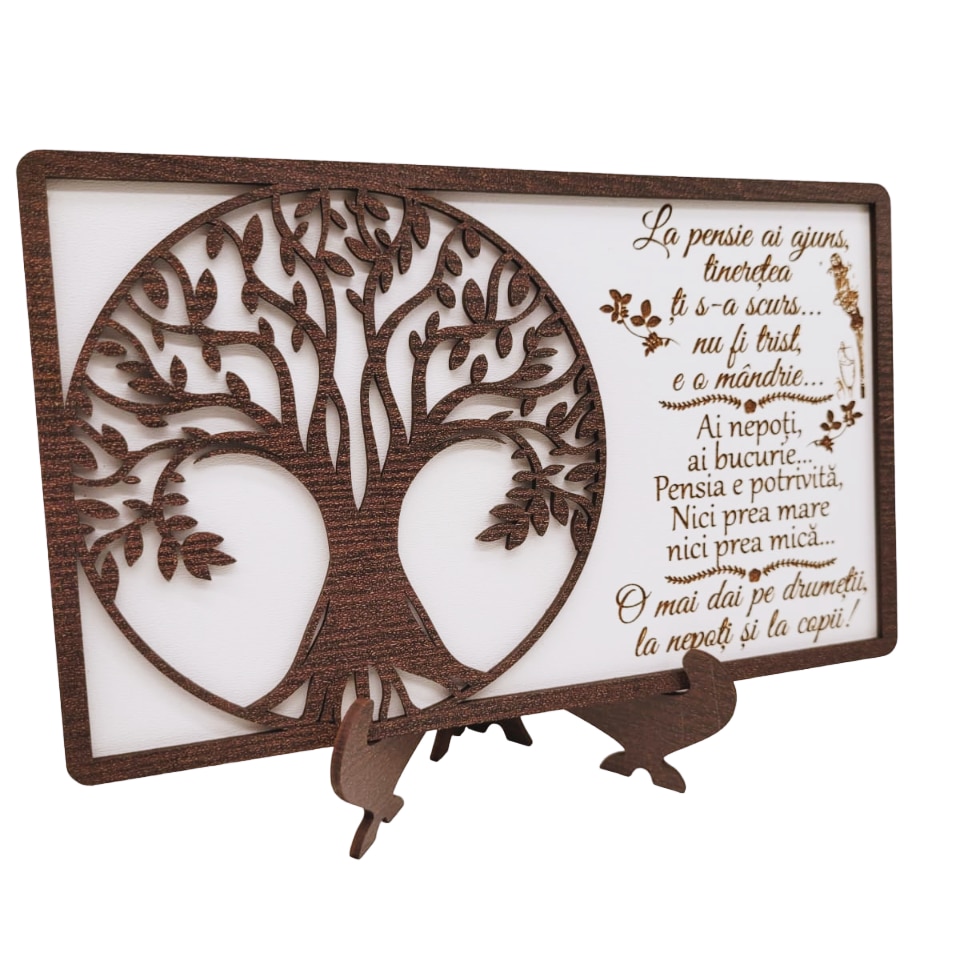 Tablou personalizat cu mesaj de pensionare pentru Bunici, Familie ...