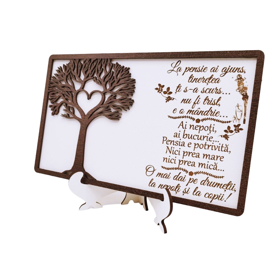 Tablou personalizat cu mesaj de pensionare pentru Bunici, Familie ...