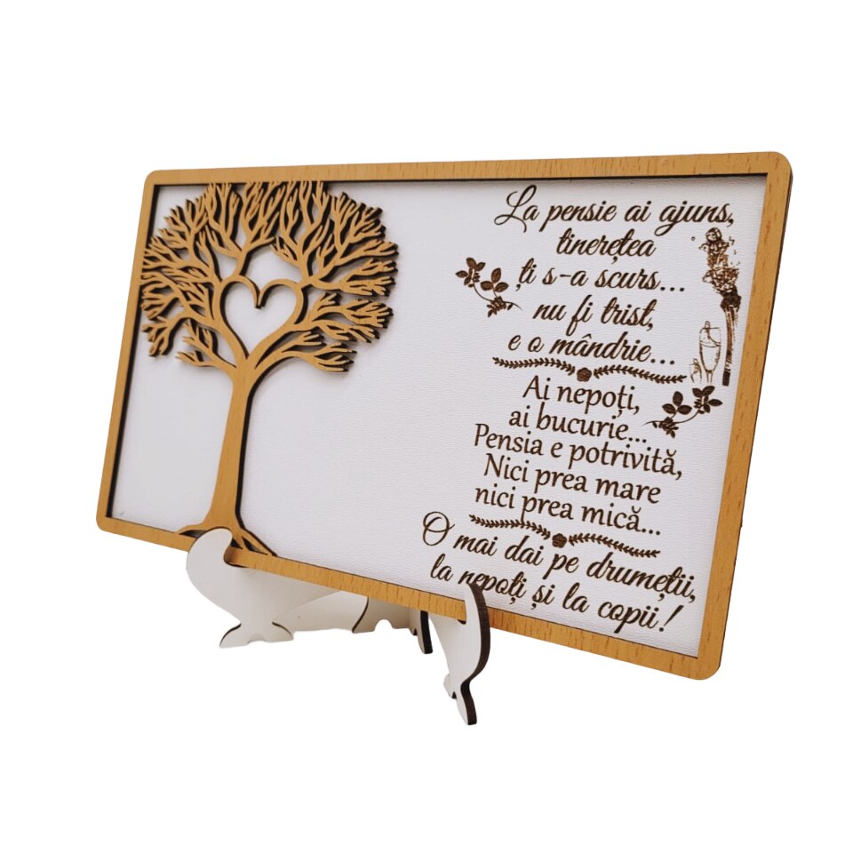 Tablou personalizat cu mesaj de pensionare pentru Bunici, Familie ...