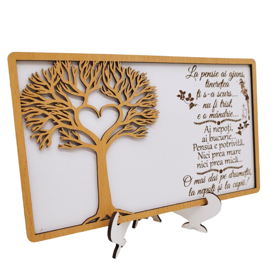 Tablou personalizat cu mesaj de pensionare pentru Bunici, Familie ...