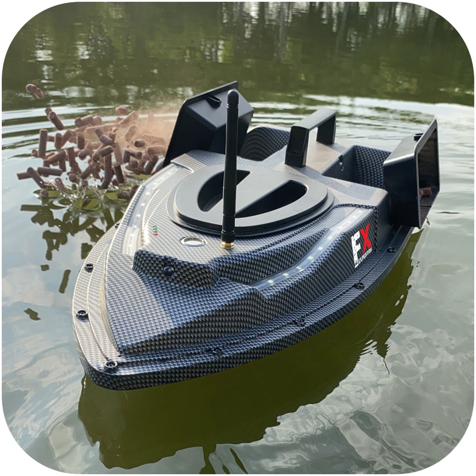 Barca de momeala cu GPS, Expeditie de pescuit, Lacul Xpredator ...