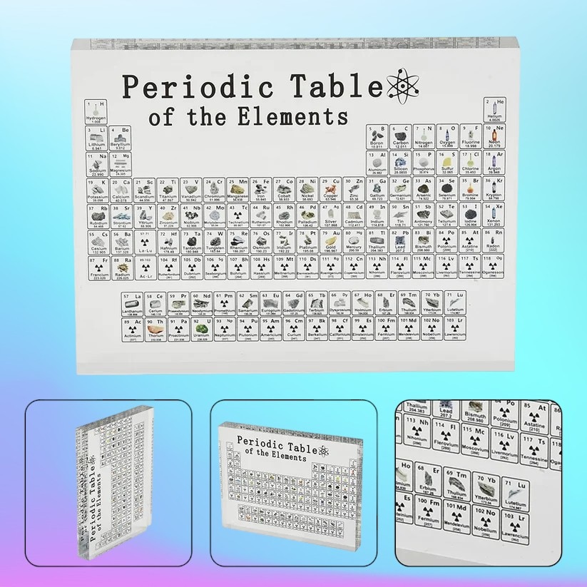 Tabelul periodic al elementelor chimice, acrilic, transparent, 150x120 ...