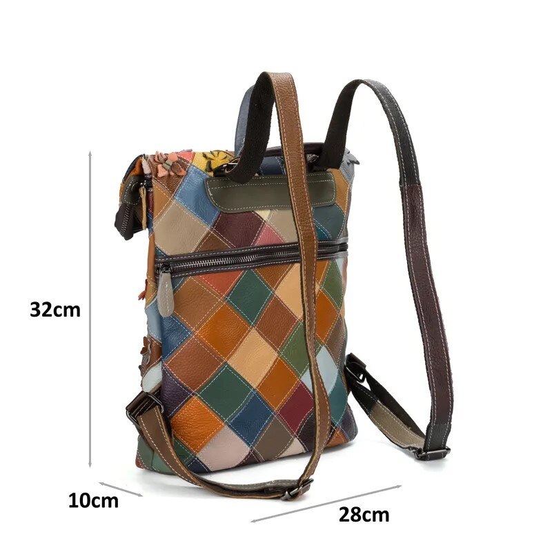 Rucsac dama piele multicolor fluturi - eMAG.ro