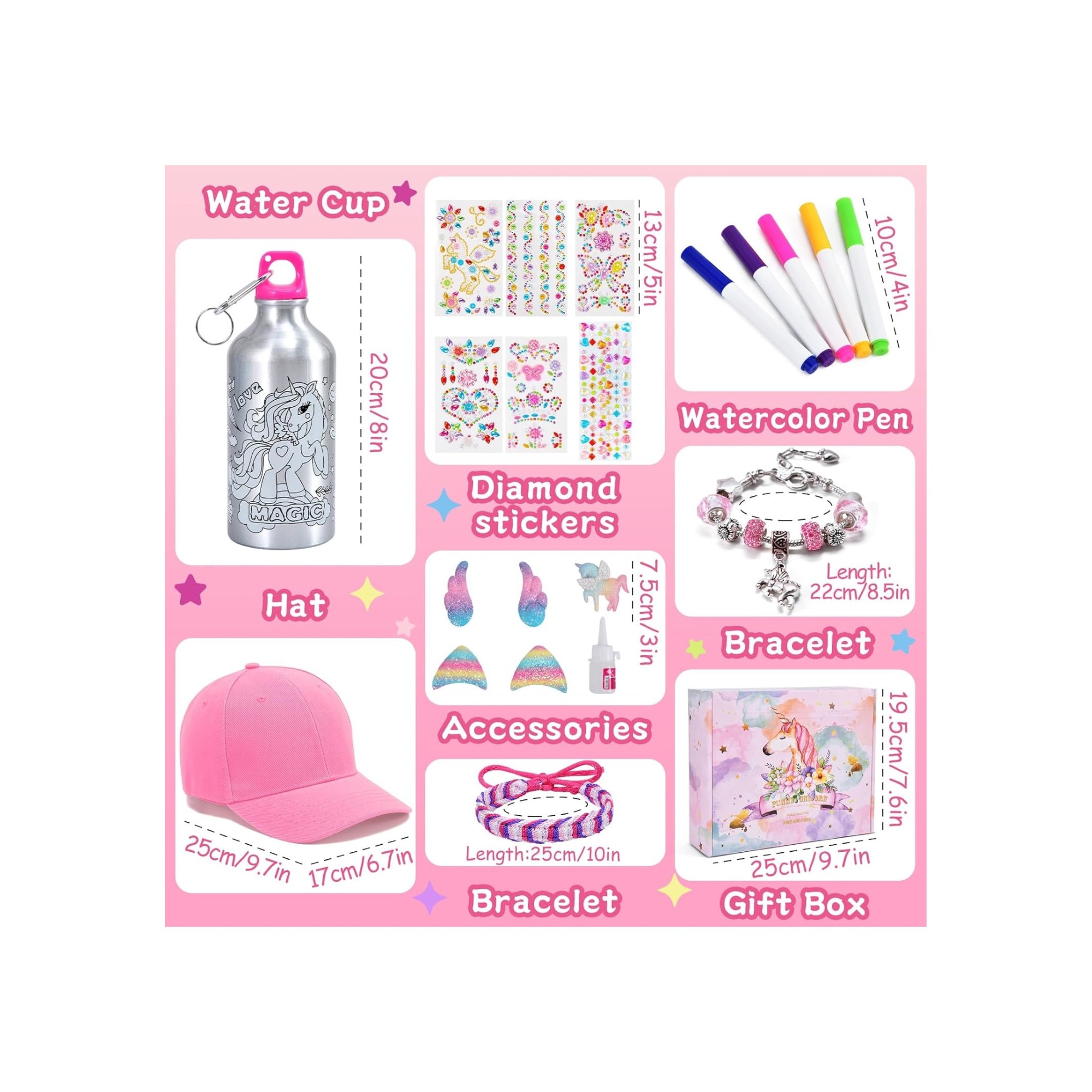 Set creatie pentru fete, realizare Sapca si Sticla personalizata ...