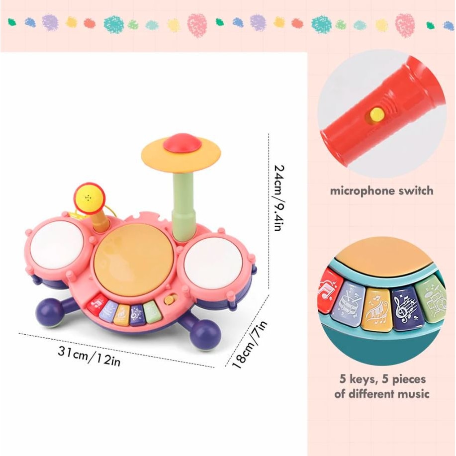 Set tobe interactive bebelusi, set de instrumente muzicale, microfon ...