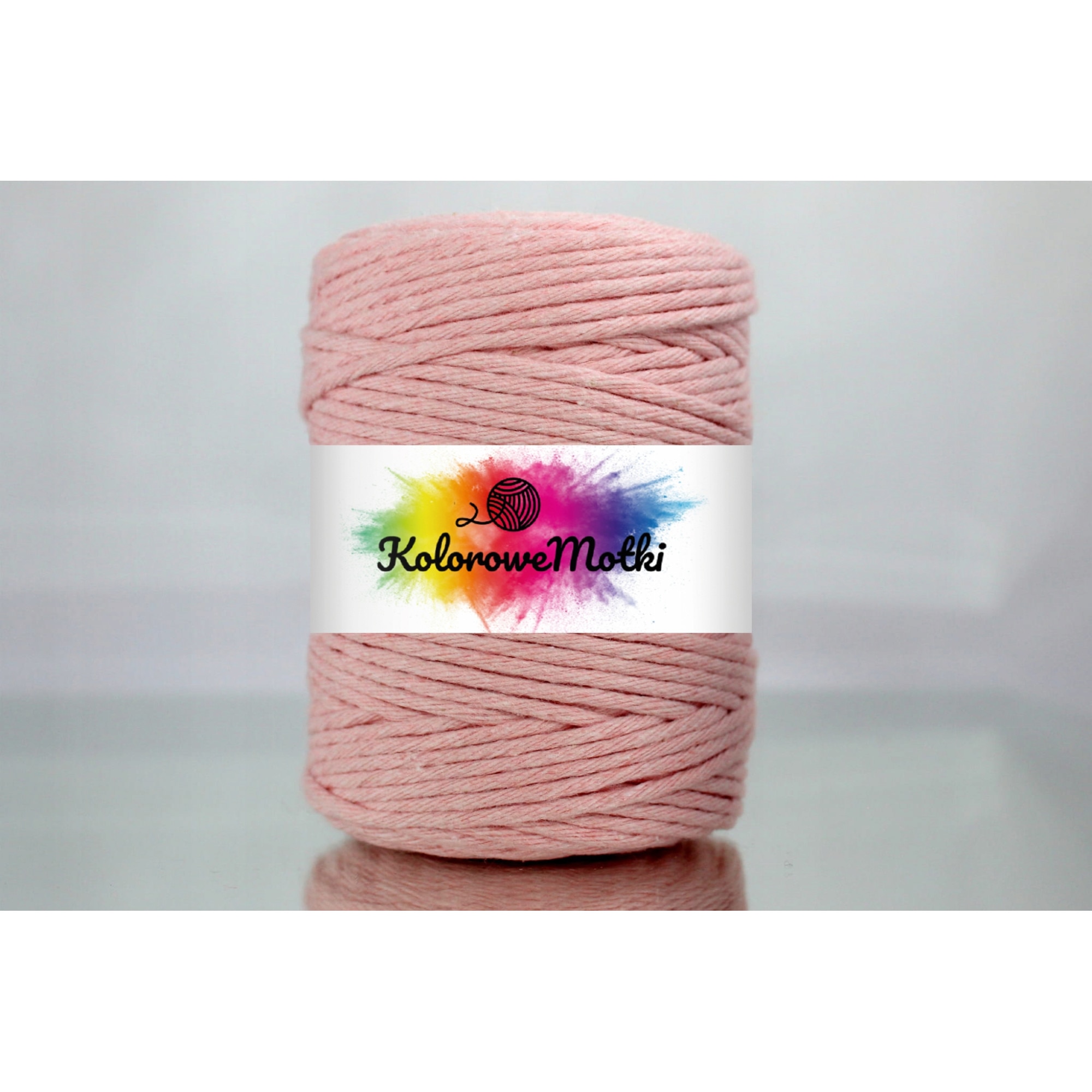 Snur pentru macrame, KoloroweMotki, Bumbac 100%, Torsadat simplu, 3mm x ...