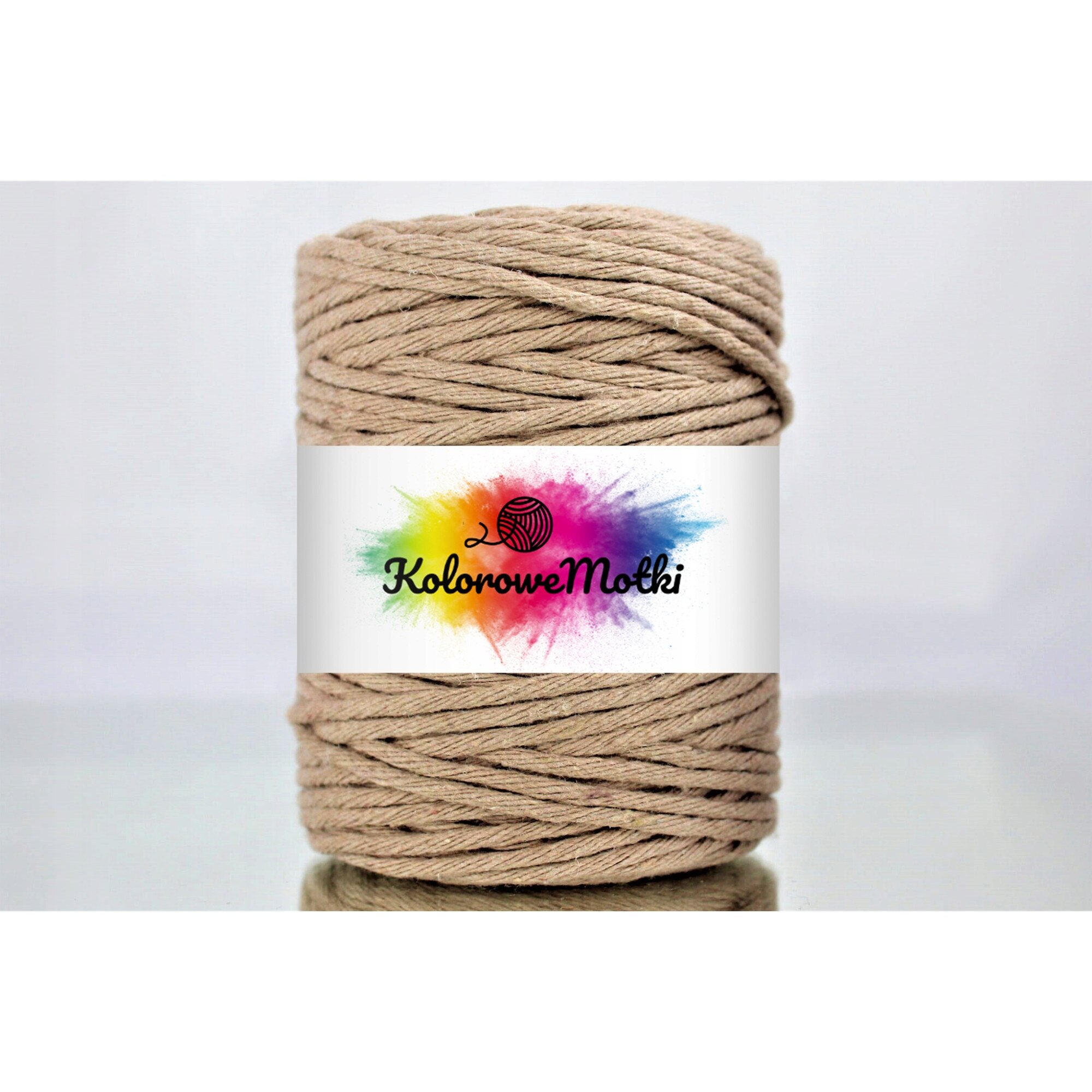 Snur pentru macrame, KoloroweMotki, Bumbac 100%, Torsadat simplu, 3mm x ...