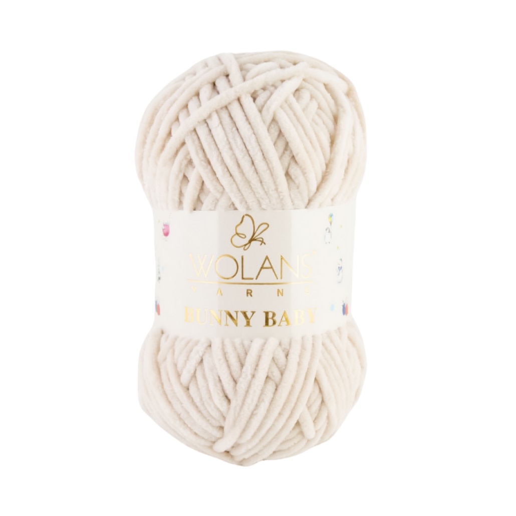 Fir plusat de catifea Wolans Bunny Baby, 100 g/120 m, bej perlat - eMAG.ro
