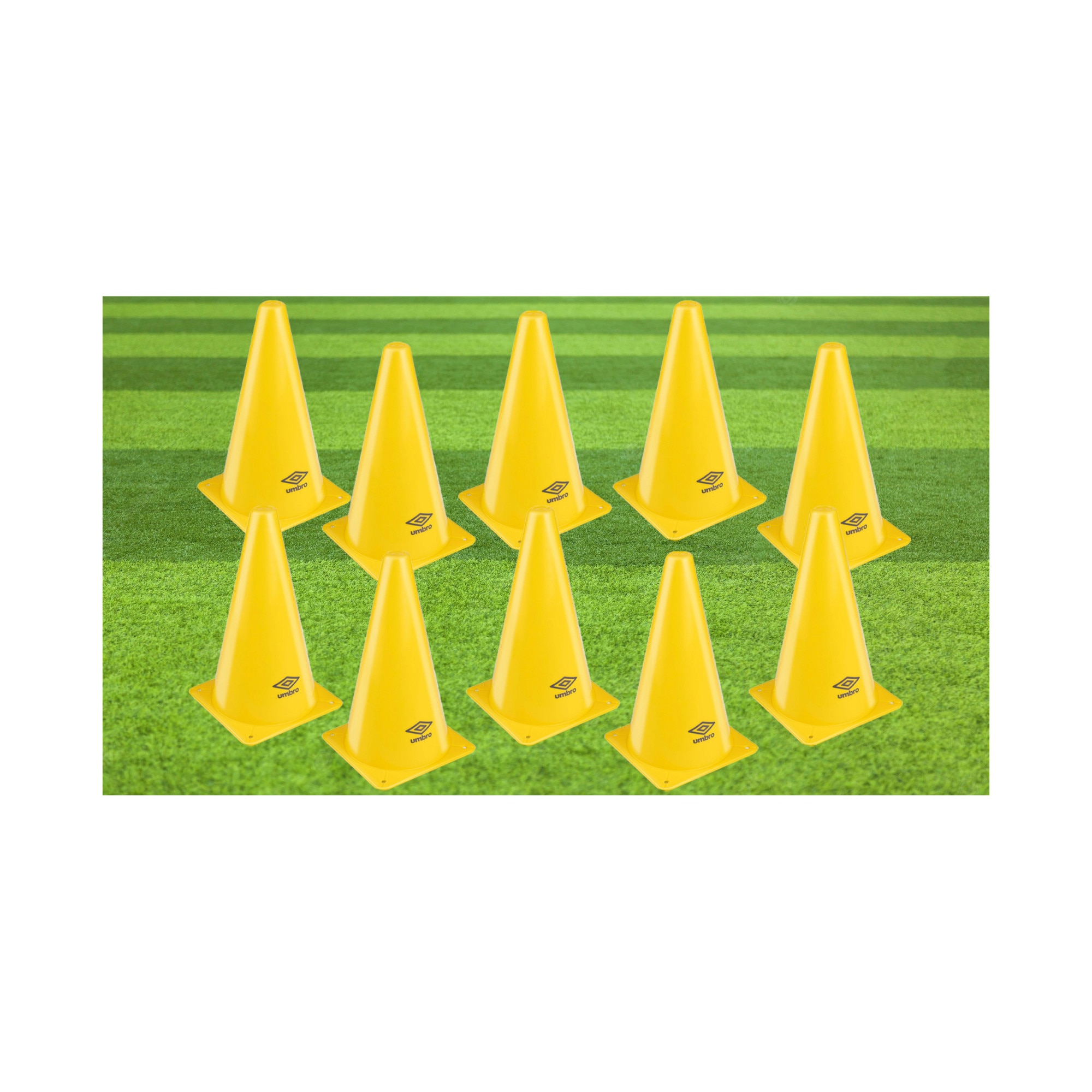 Set 10 jaloane tip con, UMBRO, pentru antrenament, din plastic ...
