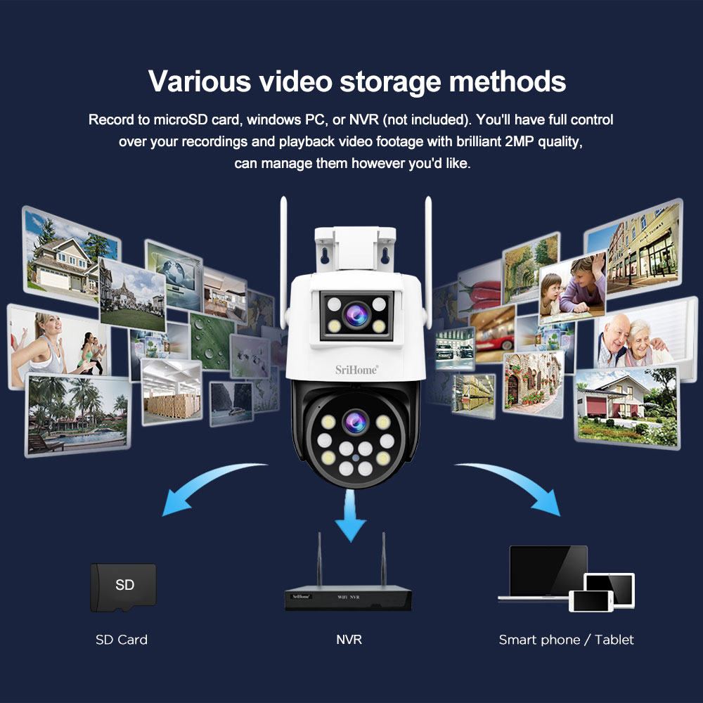Camera de supraveghere 9MP WIFI Sricam SH048 Plus SriHome, Exterior ...