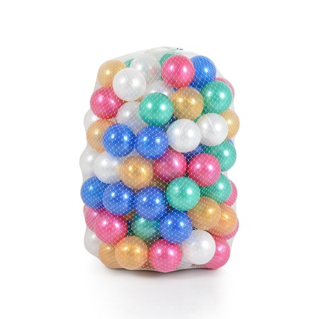 Set 100 de bile plastic Pilsan Pearl 06405, diametru 6 cm, pentru ...