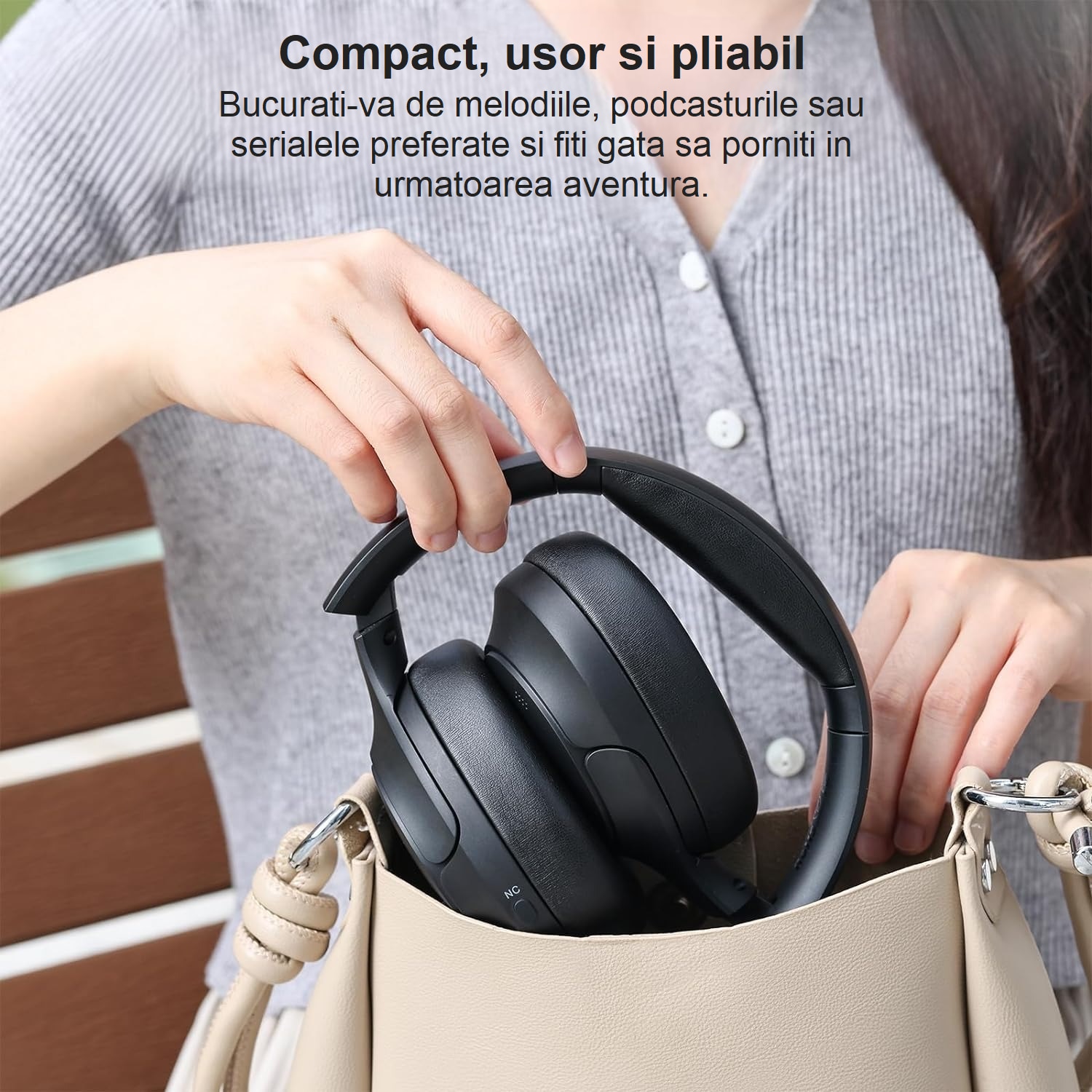 Casti Wireless Over-Ear TOZO® H10 Adaptive Hybrid Active Noise ...