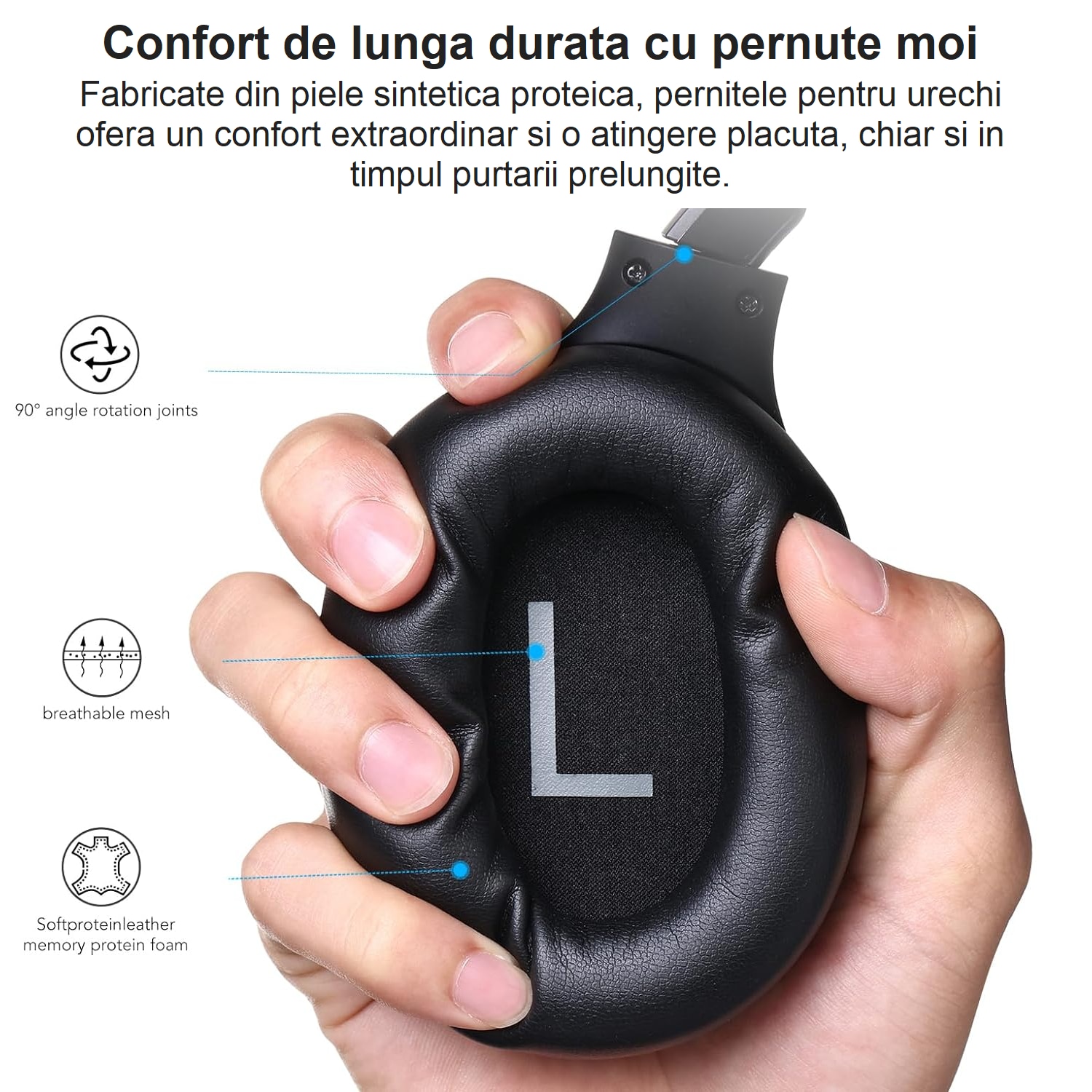 Casti Wireless Over-Ear TOZO® H10 Adaptive Hybrid Active Noise ...