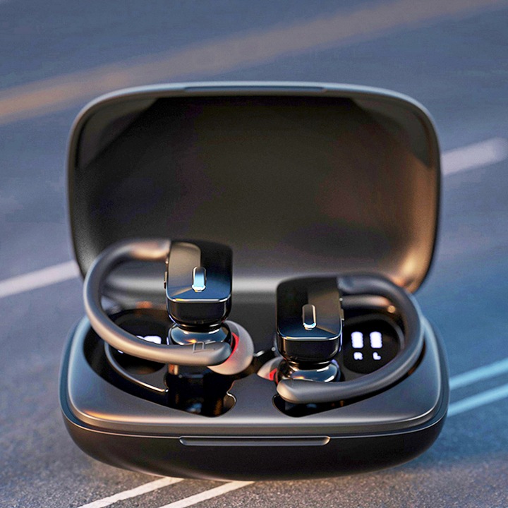 Casti Wireless Sport In-Ear Bluetooth 5.3 + EDR, IPX5 Rezistent la Apa ...