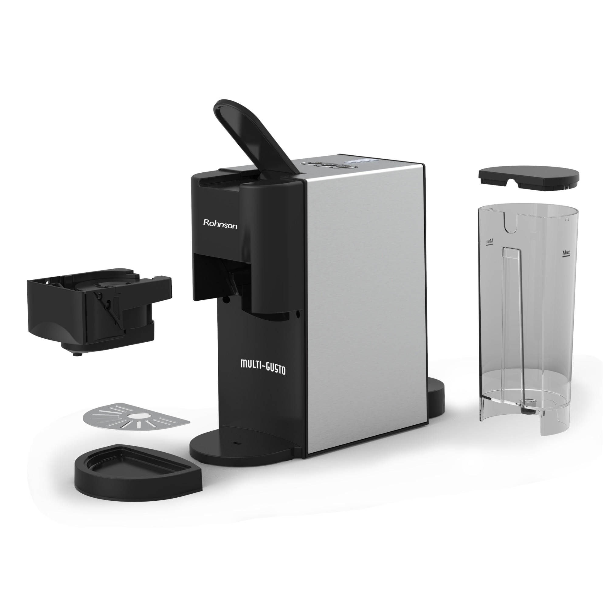 Espressor manual 2 in 1 (capsule, cafea macinata), Rohnson R98045 Multi ...