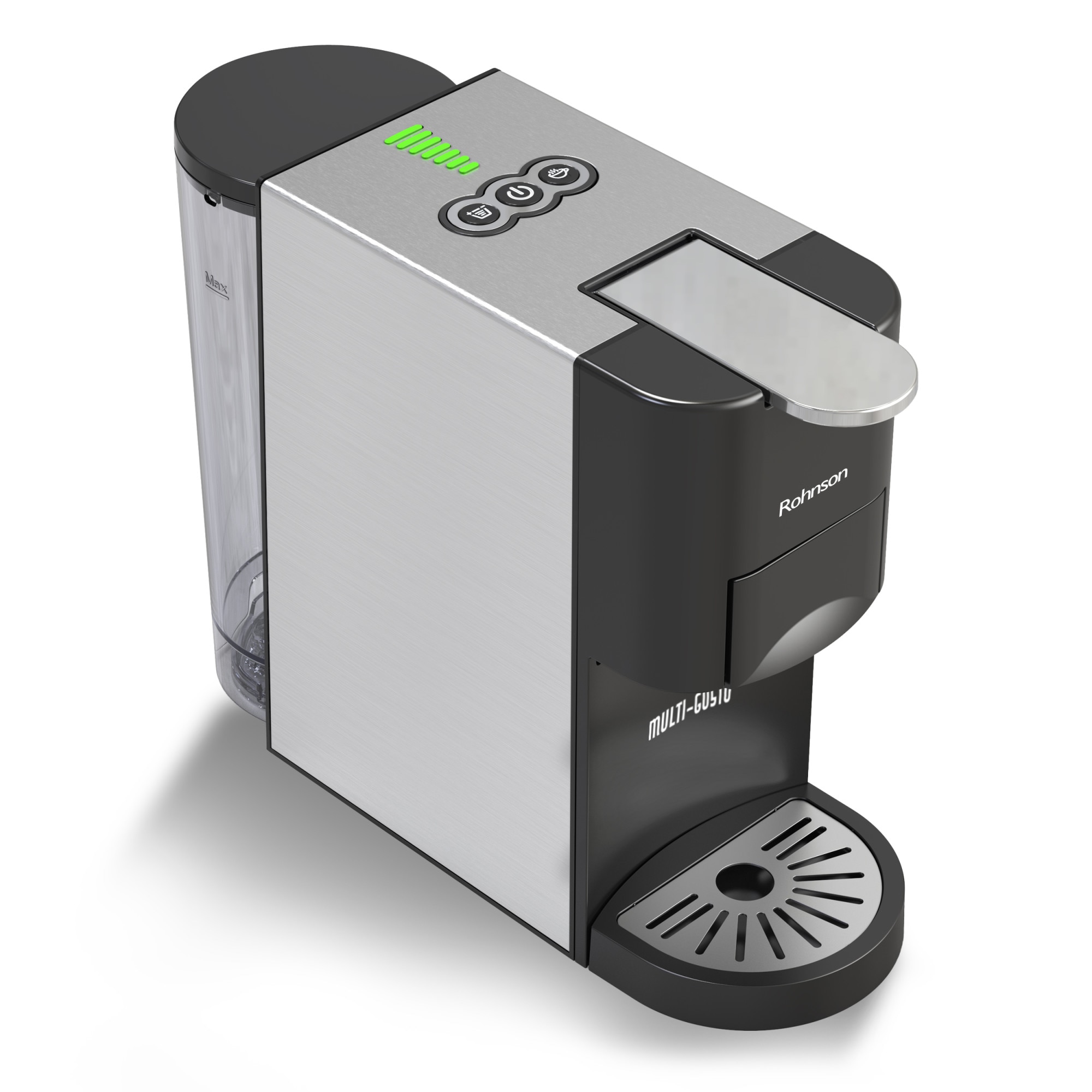 Espressor manual 2 in 1 (capsule, cafea macinata), Rohnson R98045 Multi ...