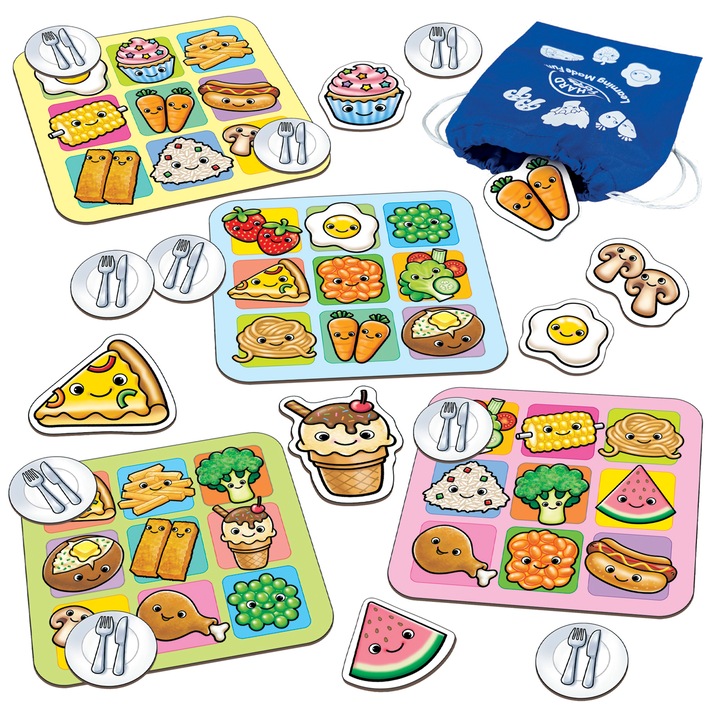 Joc Educativ 20 cartonase Bingo Distractiv cu Alimente - eMAG.ro