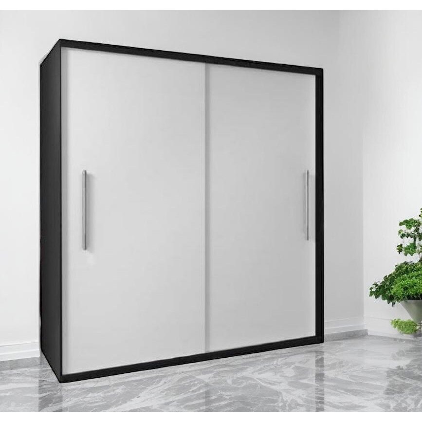 Dressing Alex, Wenge+Alb, 160x60x200 cm - eMAG.ro