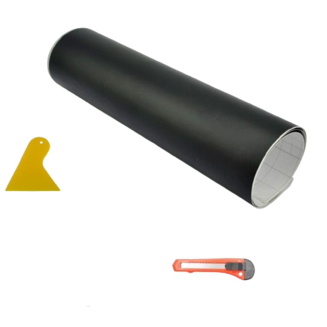 Kit folie autocolant protectie portbagaj negru carbon 90cmx7cm, kit ...