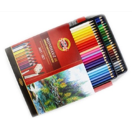 Set creioane colorate Koh-I-Noor Mondeluz, 48 culori, pachet cu 2 ...