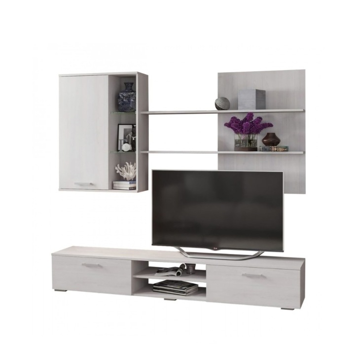 Mobila Living Rad Alb 220 x 40 x 179cm - eMAG.ro