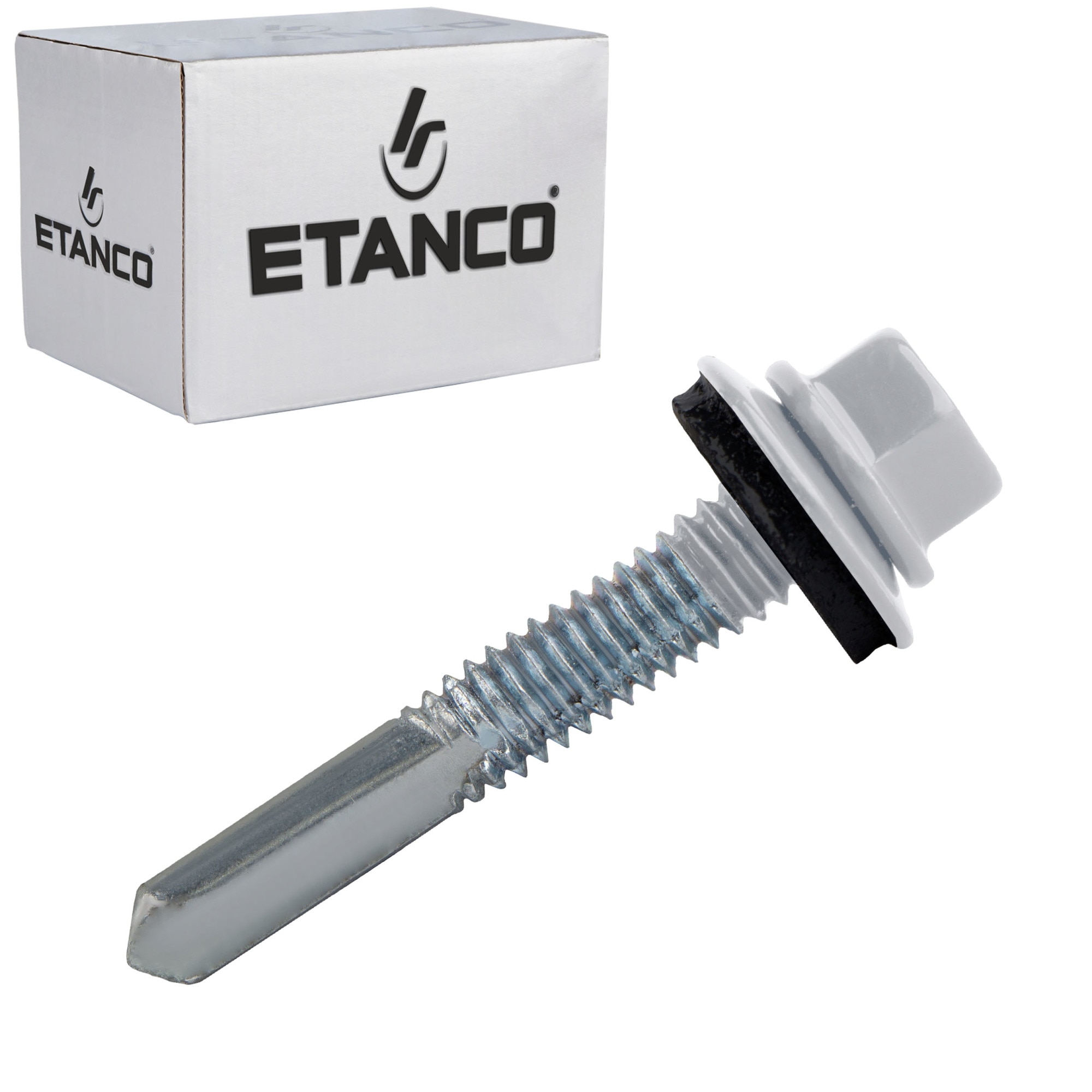 Set 250 Suruburi autoforante pentru metal, 12mm, 5.5x35mm, RAL 9006 ...