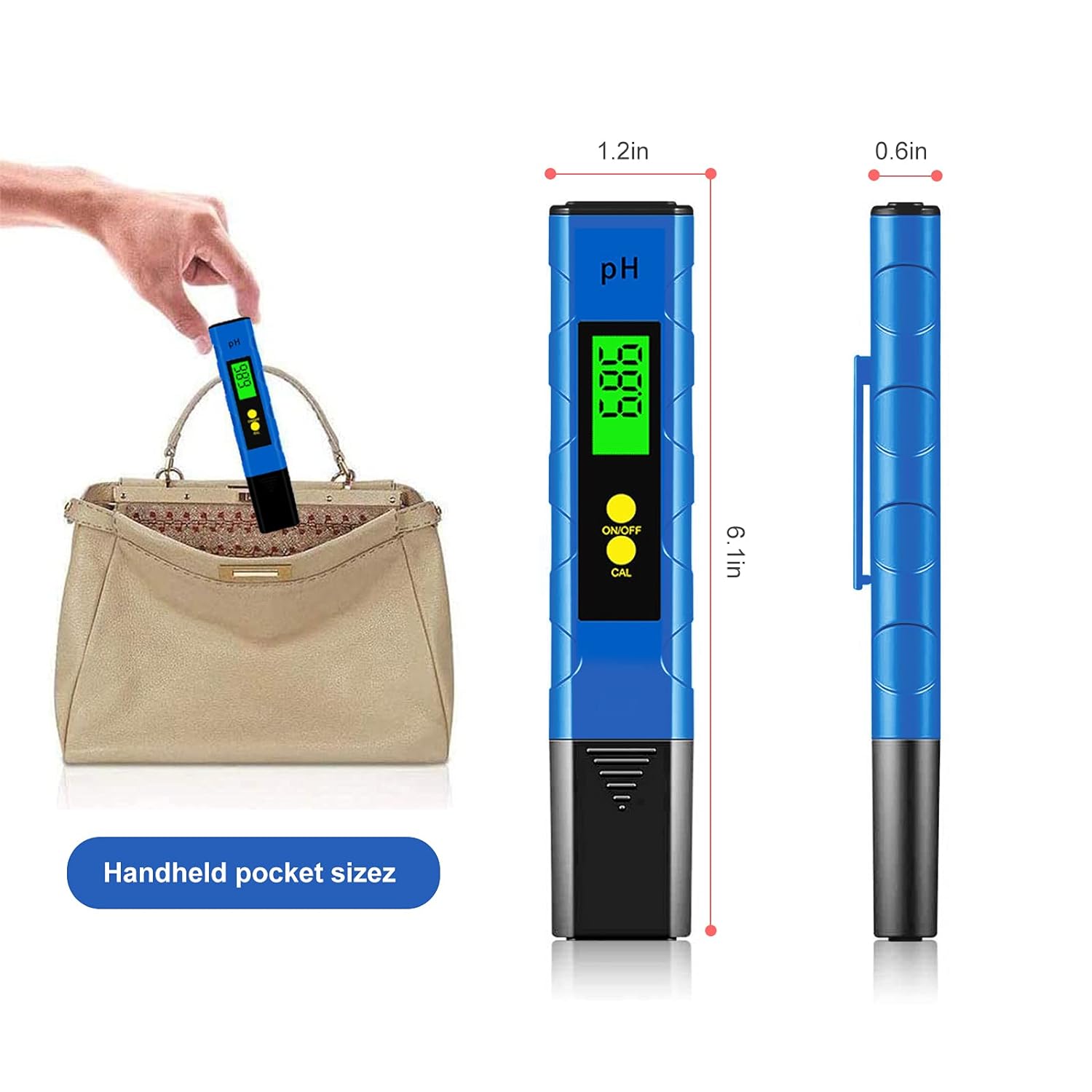 Tester pH digital Jormftte, acuratete +/-0.01 pH, 0-14 pH, pentru apa ...