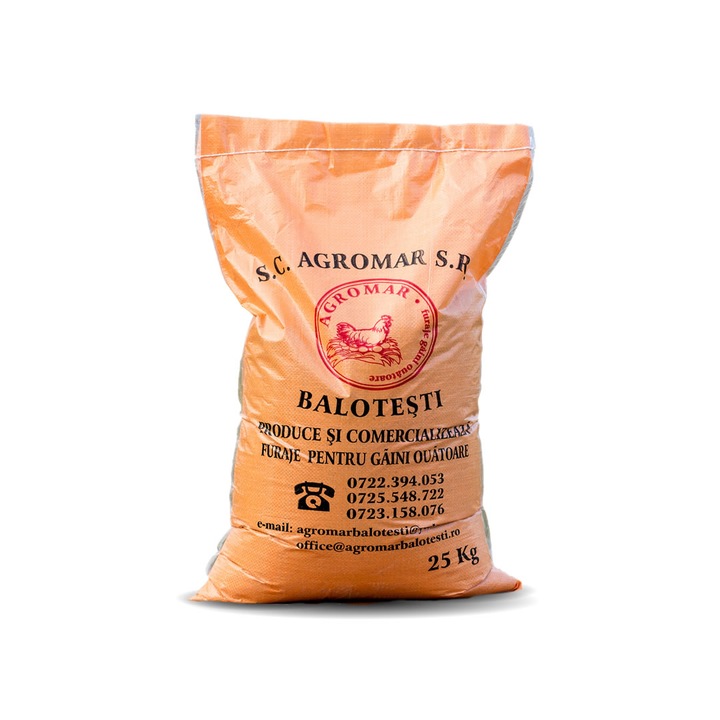 Furaj pentru gaini ouatoare sac 25kg Agromar - eMAG.ro