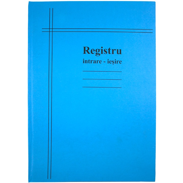 Registru intrare iesire vertical A4, portret - coperta caton albastru ...