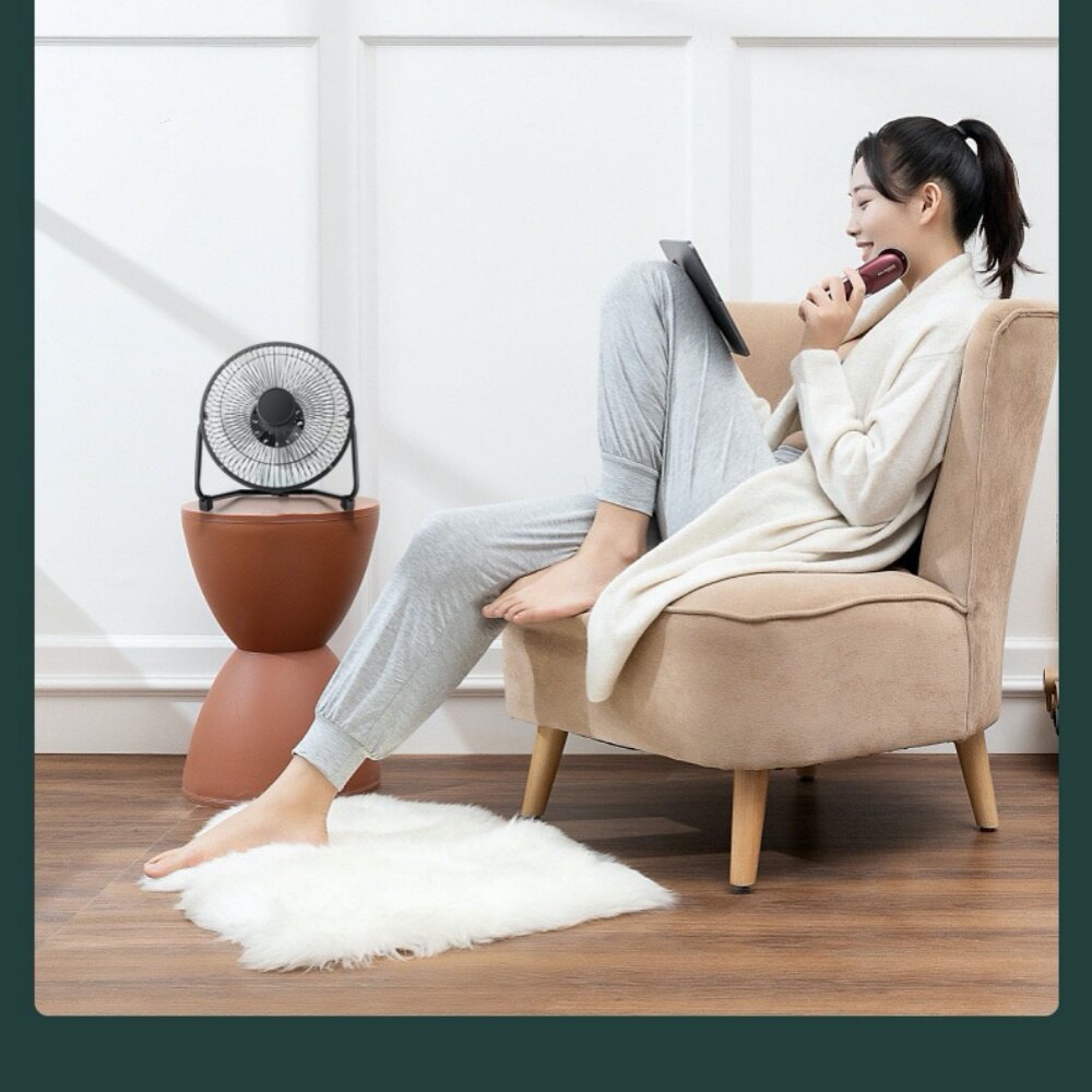 Ventilator mare de birou, 9 inchi, Portabil, Rotatie 360°, 2 Viteze ...