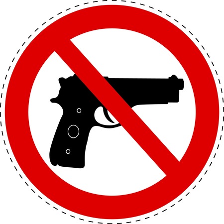 Sticker Indicator Autoadeziv de Restrictie - Accesul cu Arme de Foc ...