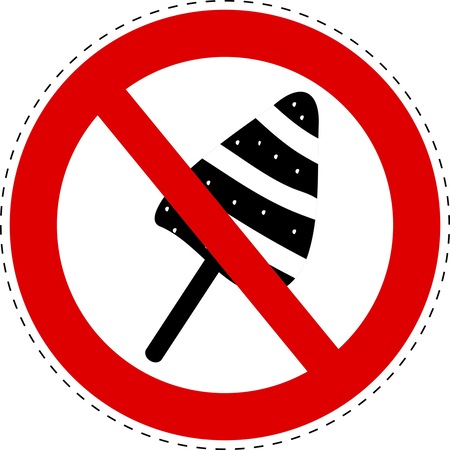 Sticker Indicator Autoadeziv de Restrictie - Accesul cu Dulciuri ...
