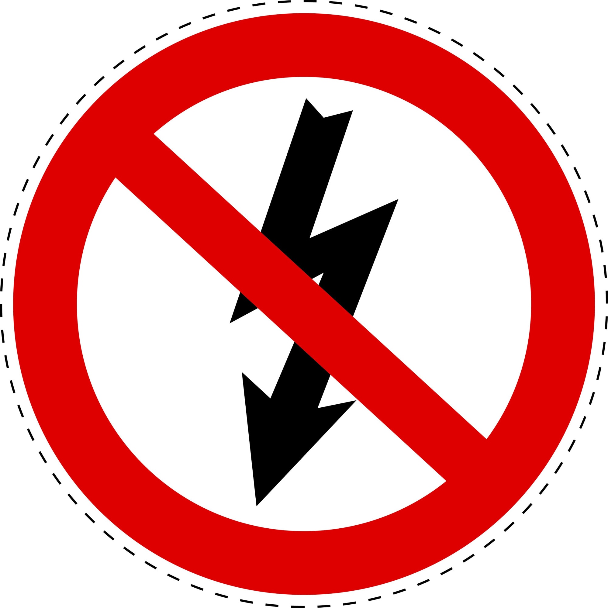 Sticker Indicator Autoadeziv de Restrictie - Fara Semne de Pericol ...