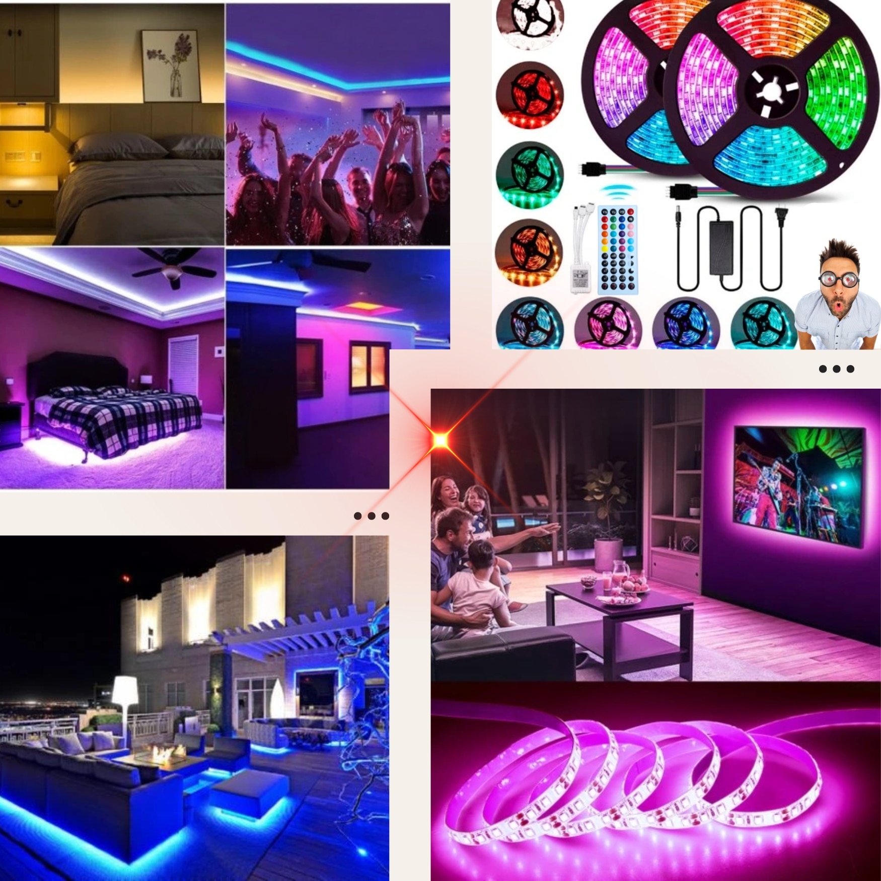 Banda LED exterior 10 metri, rezistenta la apa IP65, RGB GALAXIA ...