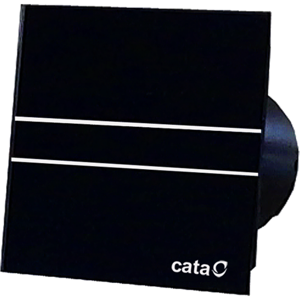 Ventilator aerisire, E-120 GT BK, CATA, capac frontal sticla, detasabil, timer, negru, afisaj ...