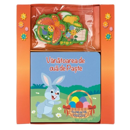 Carte de Paste cu Puzzle, Vanatoarea de Oua, carton, 9 piese - eMAG.ro