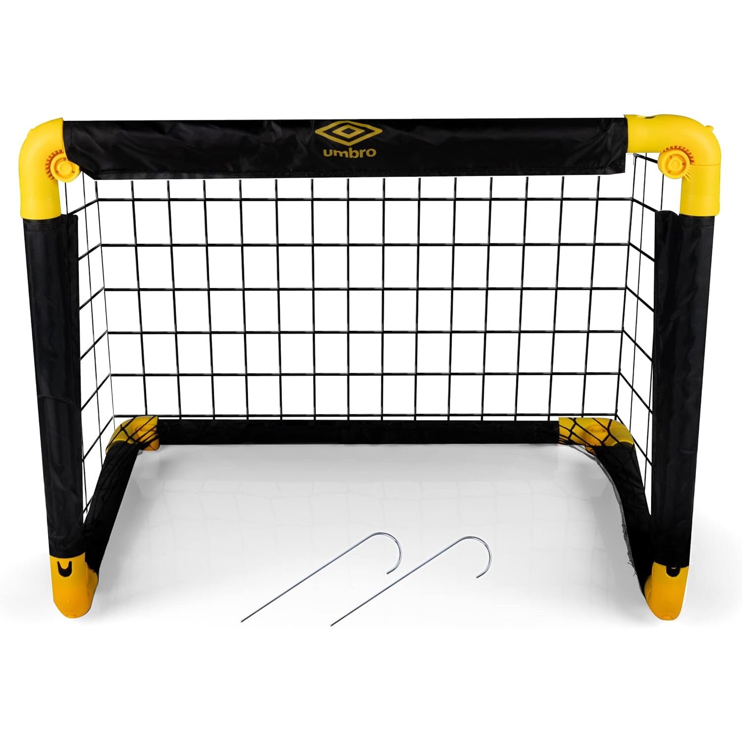 Mini poarta de fotbal pentru copii, UMBRO, cu plasa, 55x44x44 cm, negru ...