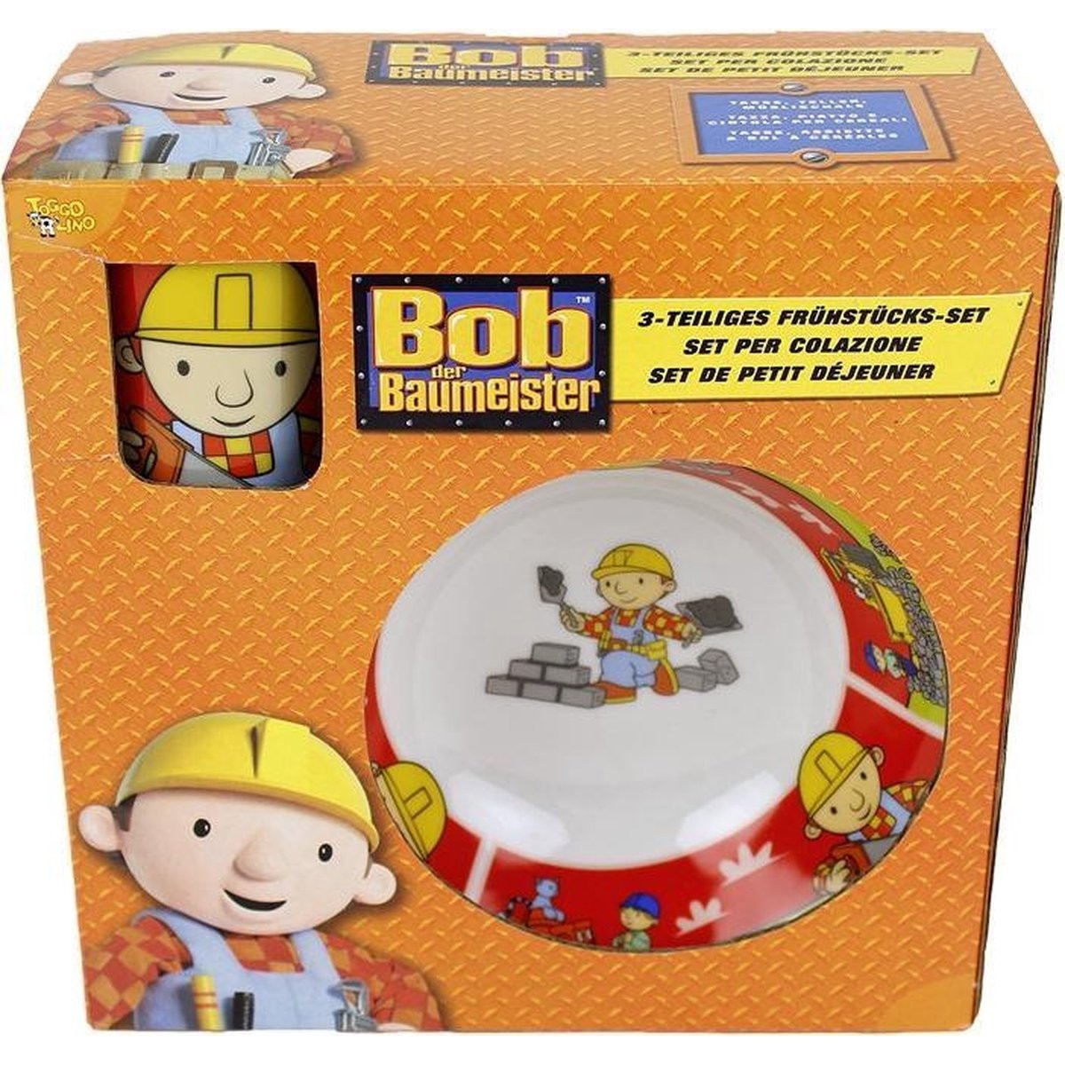 Set de mic dejun din portelan Bob constructorul 3 piese - eMAG.ro