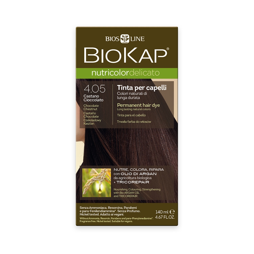 Vopsea de par BIOKAP Nutricolor Delicato, Chocolate Chestnut, acoperire ...