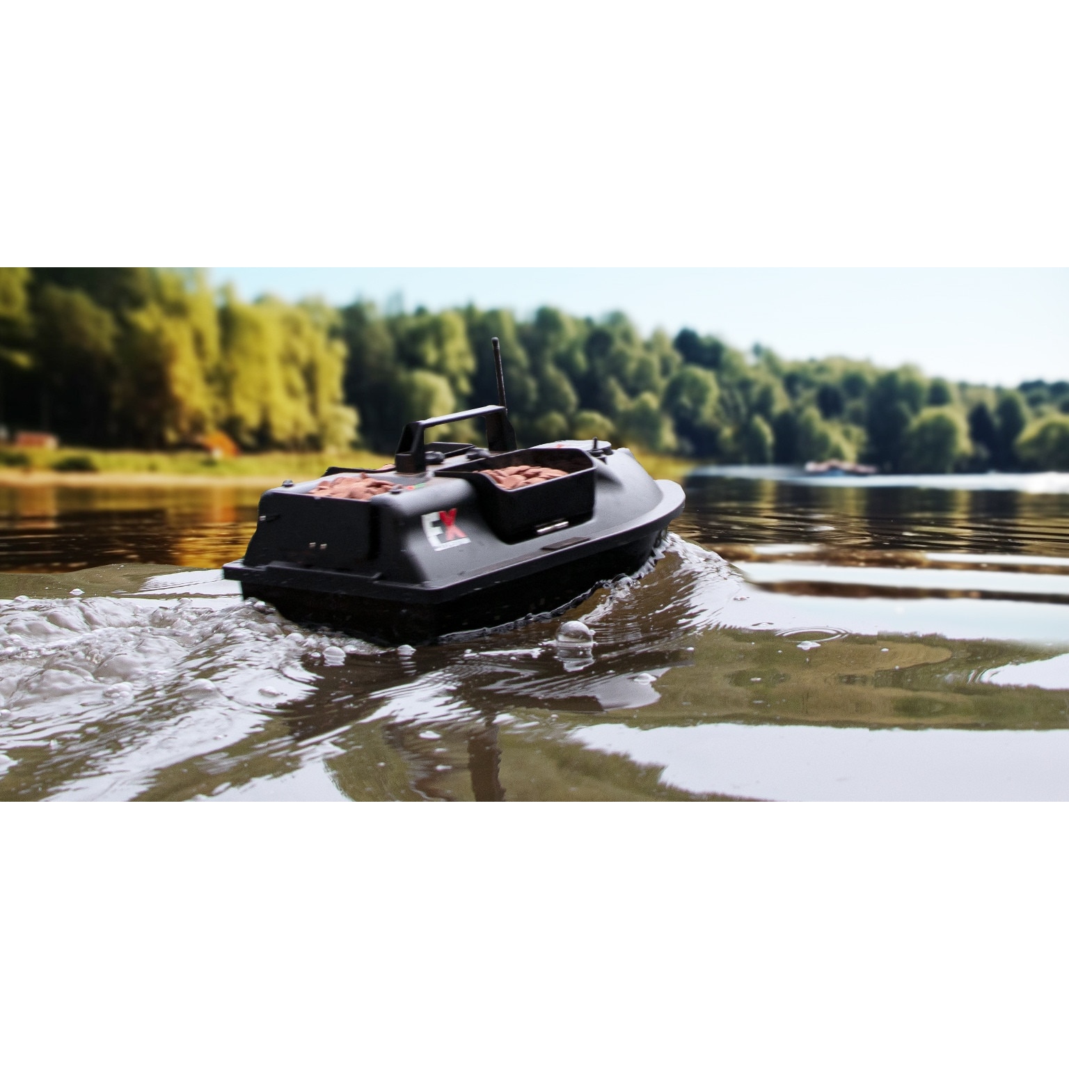 Barca de momeala cu GPS, Expeditie de pescuit, Lacul Xlegend, controlat ...