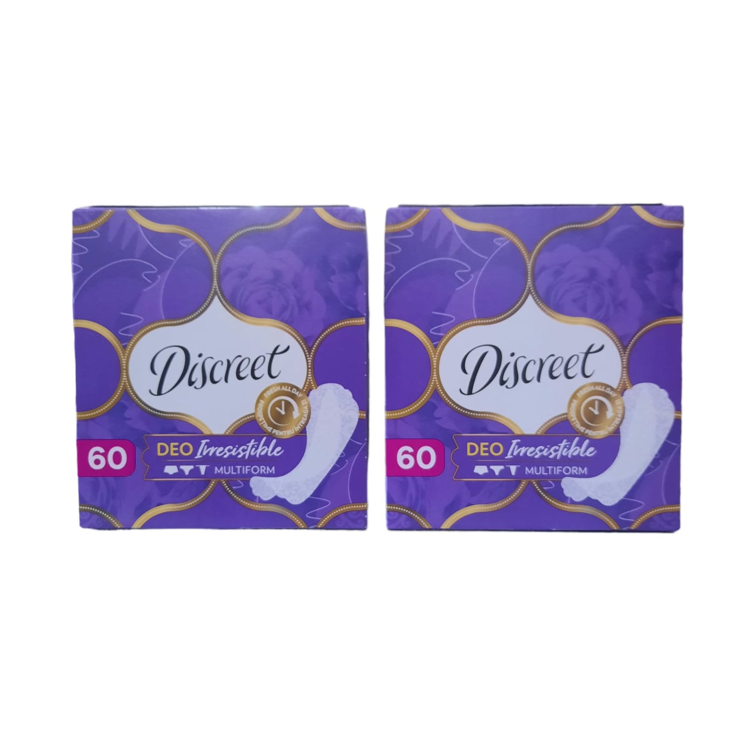 Set 2 x Absorbante zilnice Discreet Deo Irresistible, 60 buc - eMAG.ro