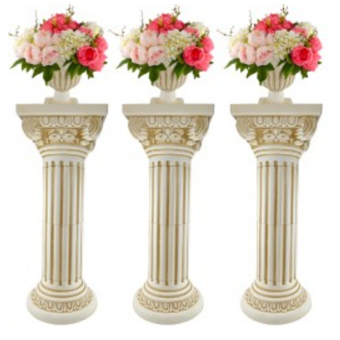 Coloana vintage decorativa rotunda din plastic, H 93cm - eMAG.ro