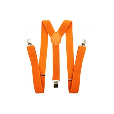 Bretele barbati, inchizatori metalice, 3, 5cm, Portocaliu Neon - eMAG.ro