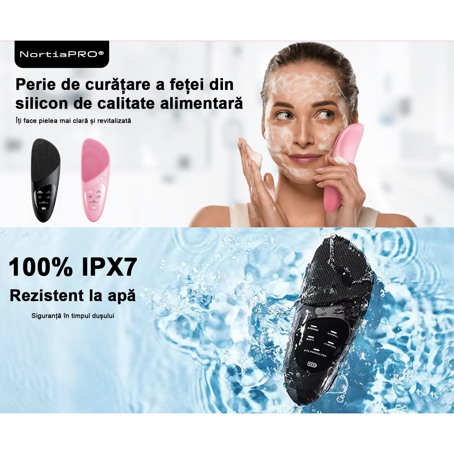 Dispozitiv Facial Cu 5 Moduri de Curatare Profunda, NortiaPRO ...