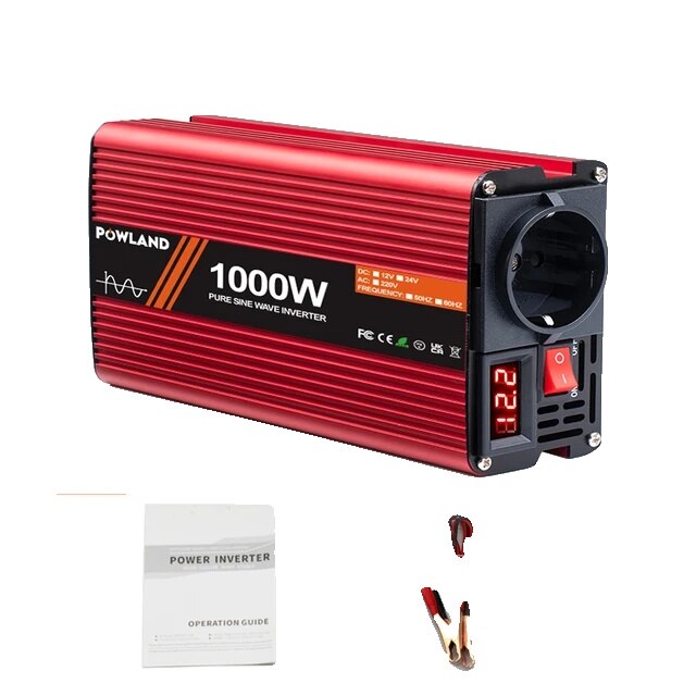 Автомобилен инвертор на захранване преобразува 12V DC в 220V AC ...